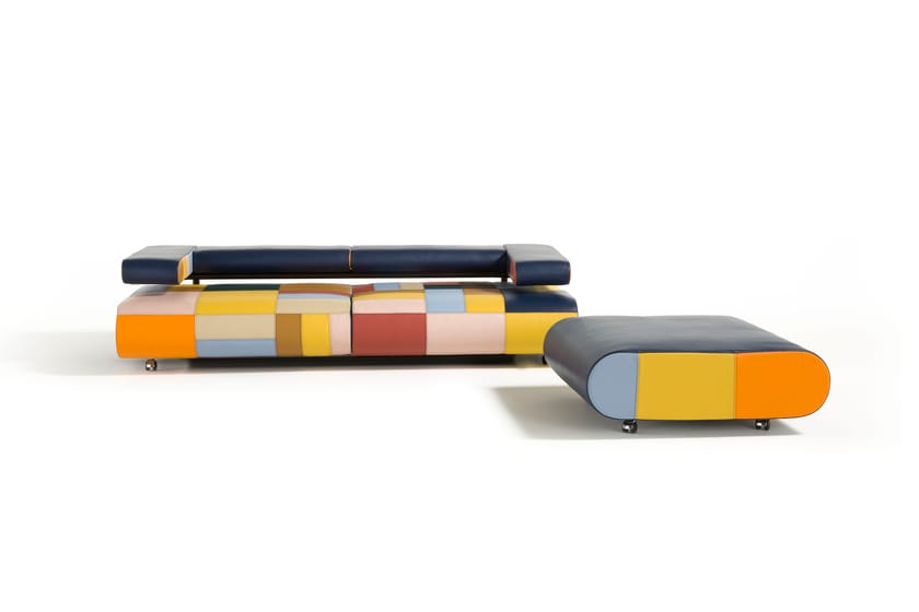 Pouf en cuir ALICE | Pouf Collection Alice By Egoitaliano