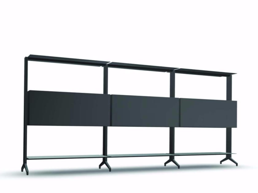 Open modular aluminium bookcase ALINE - S02 Aline Collection By Alias design Dante Bonuccelli