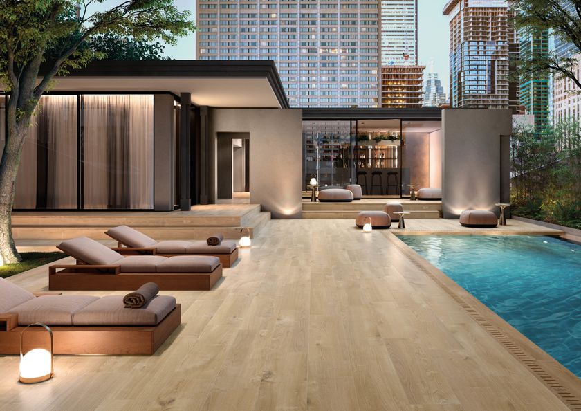 Porcelain stoneware outdoor floor tiles with wood effect ALLURE OUTDOOR ...