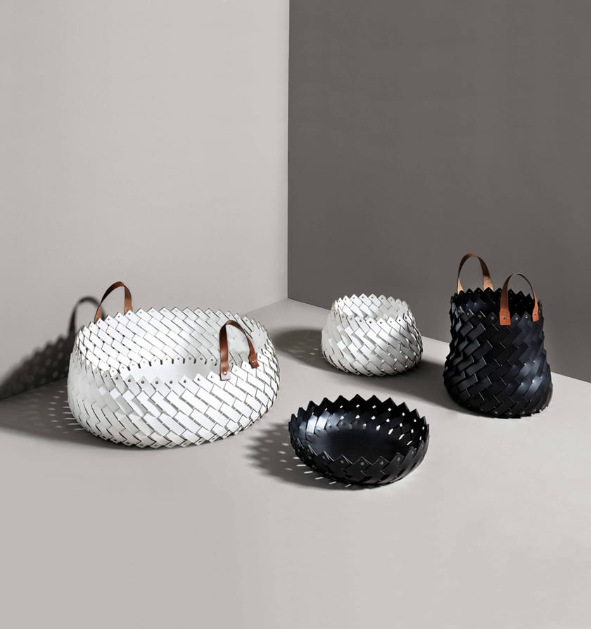 ALMERIA | Leather basket By Pinetti