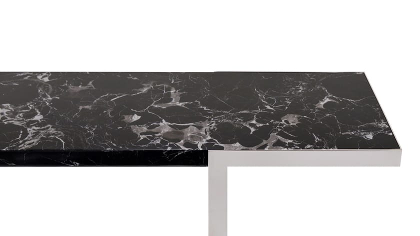 Rectangular stainless steel and stone console table AMAVI By FRATO