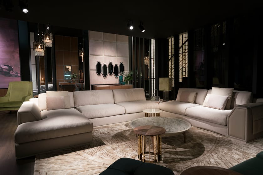AMBASSADOR Sectional fabric sofa By BRUNO ZAMPA