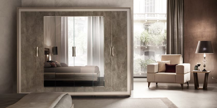 AMBRA Marble and metal high side table By ADORA