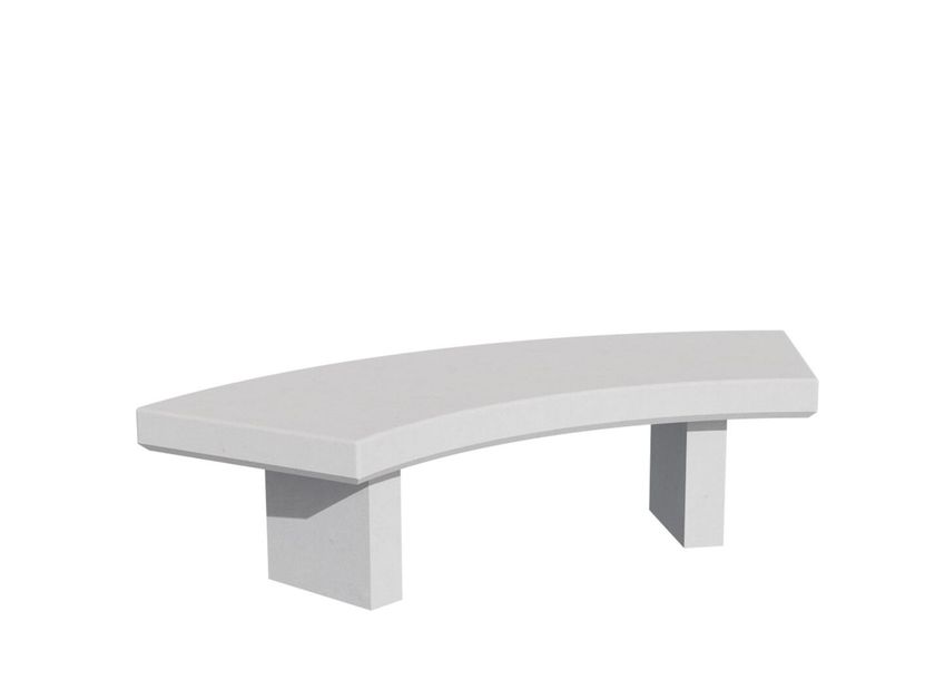 TOKYO Curved backless concrete bench By amop