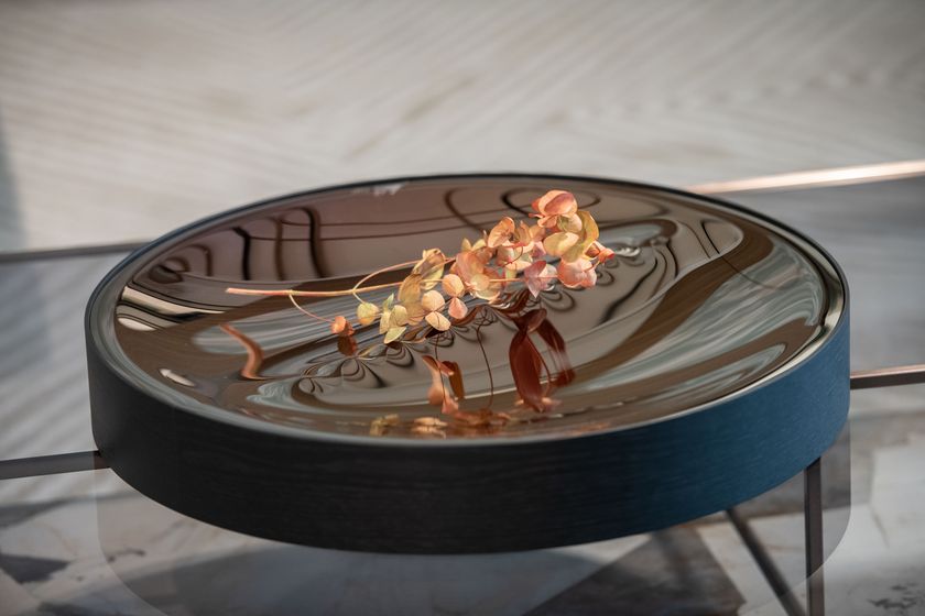 VENUS Titanium coated glass decorative dish By an&angel