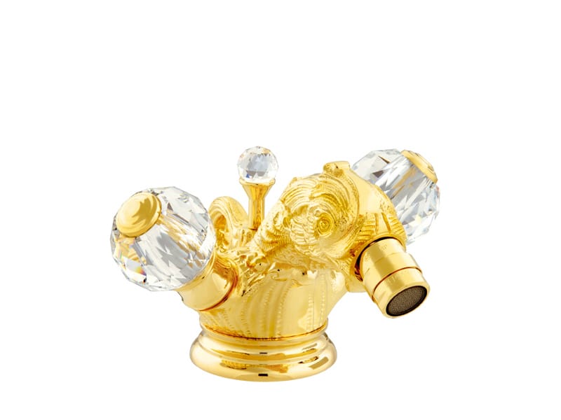 KOI CARP Chromed brass bidet tap with Swarovski® crystals By Bronces Mestre