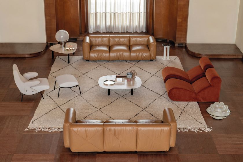 MARIUS&MARIUS 3 seater leather sofa By arflex