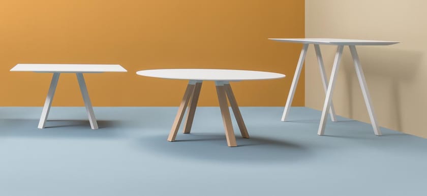 ARKI-TABLE ARKW5 WOOD | Round table Wooden table By Pedrali
