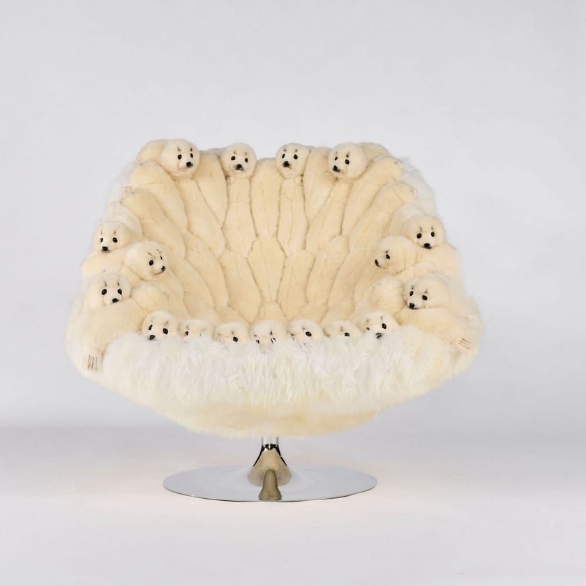 WHITE LOVE Polyester armchair By APCOLLECTION