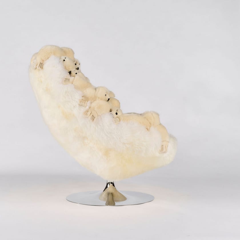 WHITE LOVE Polyester armchair By APCOLLECTION