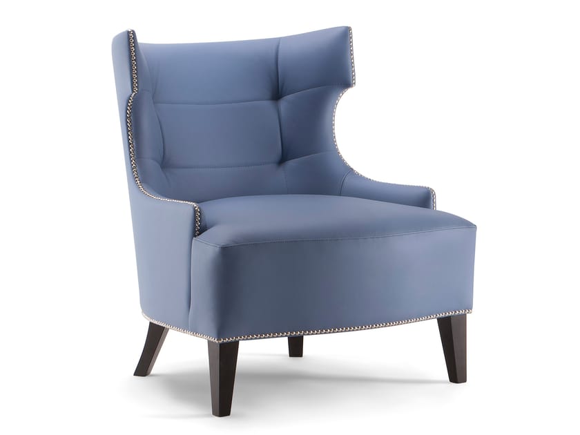 DEVON Upholstered armchair with armrests By Tirolo