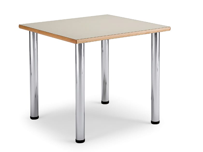 ARNO 3 | Square table Square laminate and steel table By Leyform