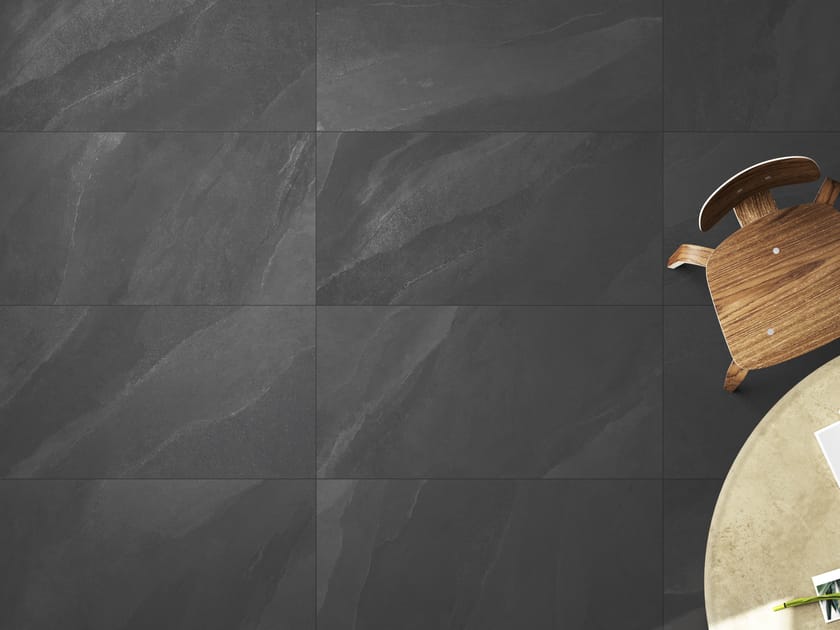 Indoor/outdoor porcelain stoneware wall/floor tiles with stone effect ...