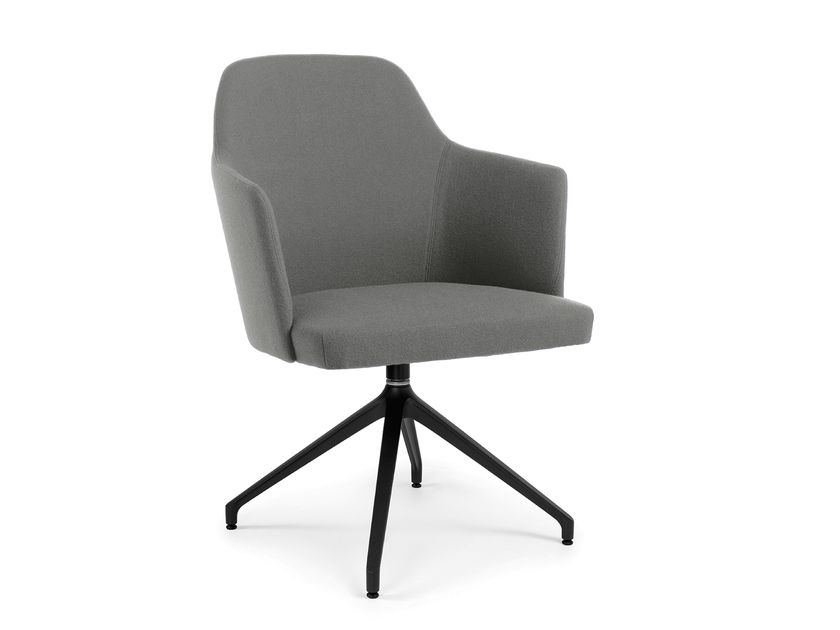 AXEL 86P PB | Chair Swivel upholstered trestle-based chair By Crassevig ...