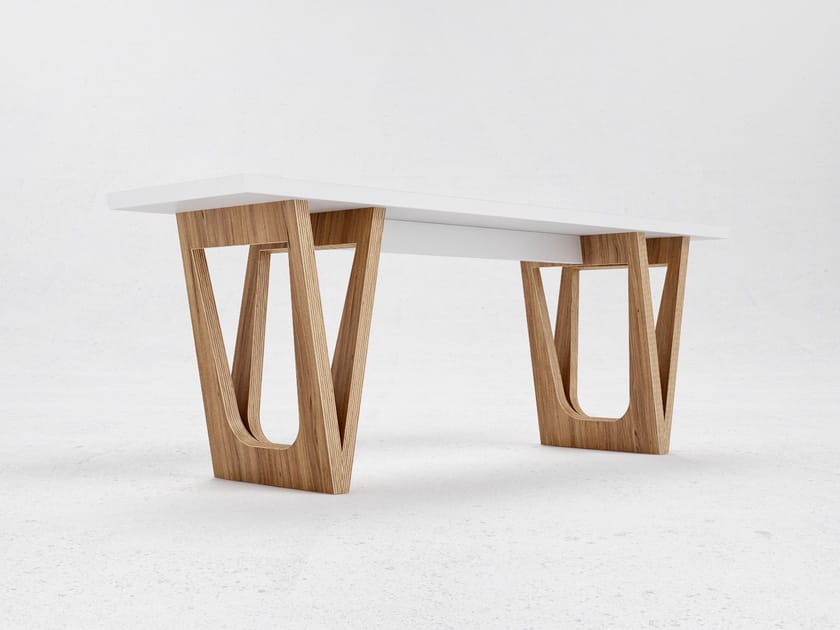 Wood veneer bench seating B2 B Collection By ODESD2 design Svyatoslav Zbroy