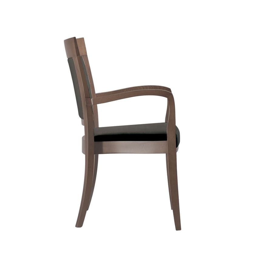 MARTA Stackable fabric chair with armrests By New Life