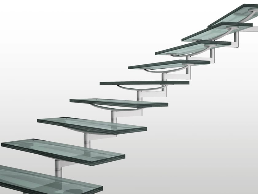 BACKBONE SINGLE Open staircase By IAM DESIGN