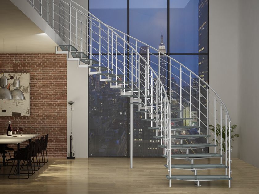 BACKBONE SINGLE Open staircase By IAM DESIGN