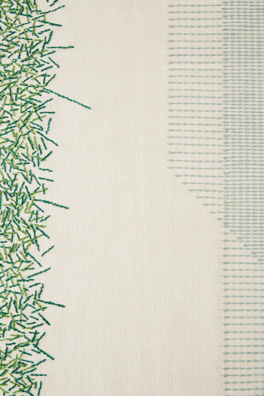 BACKSTITCH CALM GREEN rug By GAN