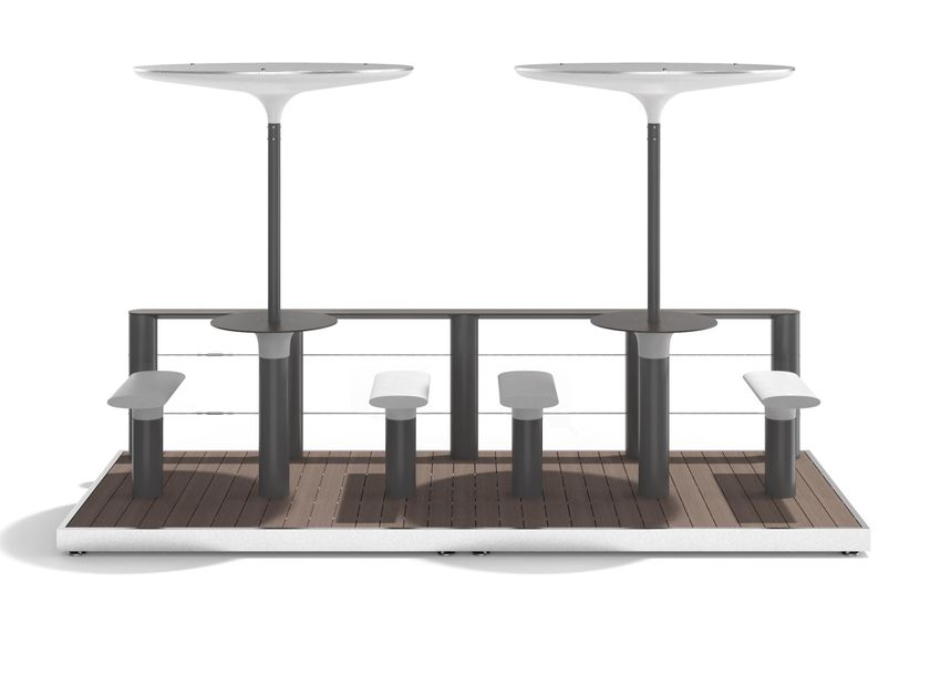 Steel table for public areas with cover BAIA - PARKLET B Baia ...