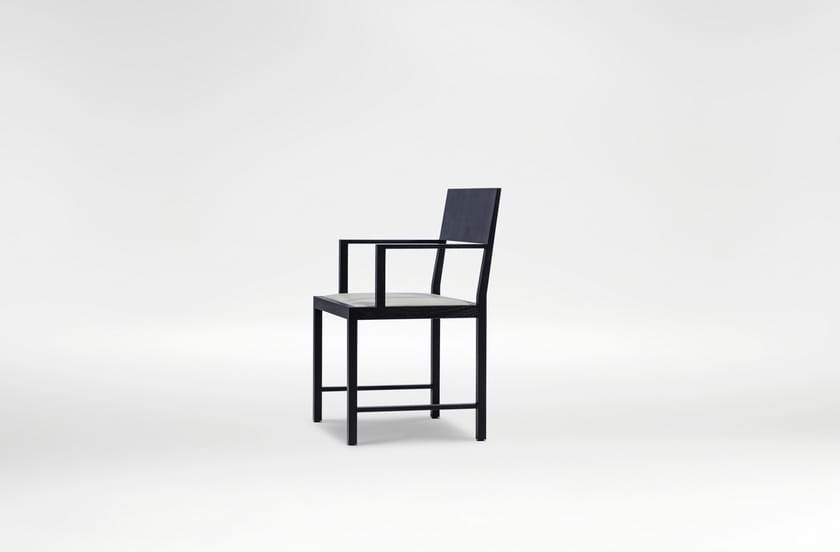 BAIANA Ash chair with leather seat and armrests By CAMERICH | design ...