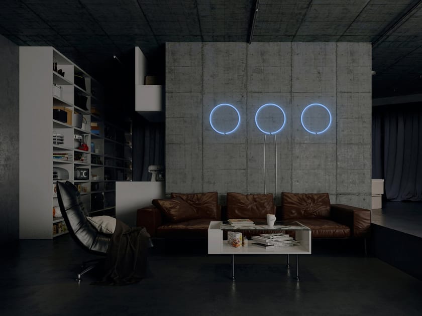 Wall-mounted neon light installation BALL By sygns design studio ...