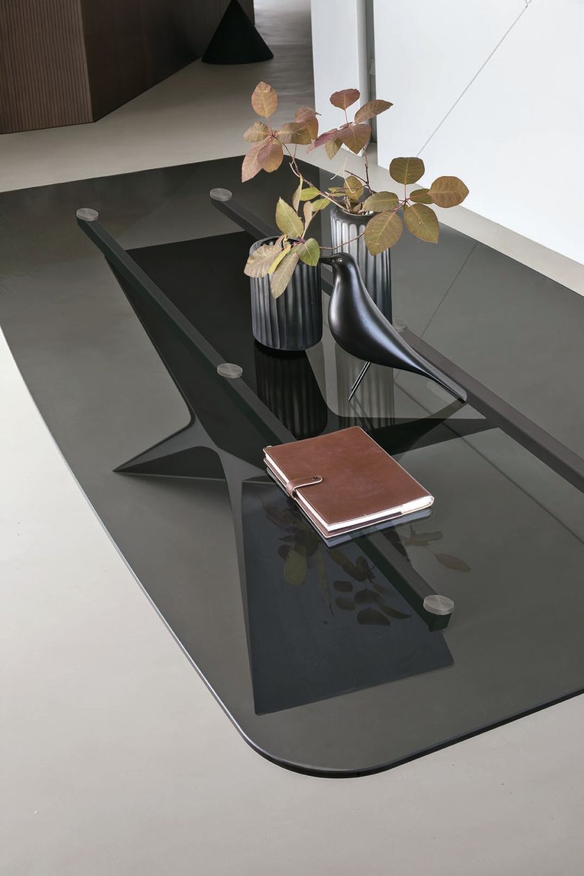 BALTIK | Glass table Rectangular glass table By Sedit