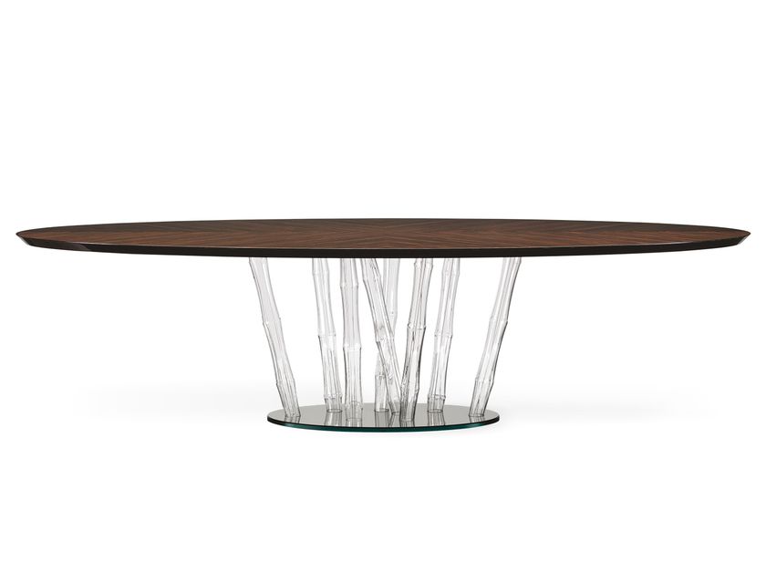 BAMBOO Oval wooden dining table By Reflex | design Tulczinsky