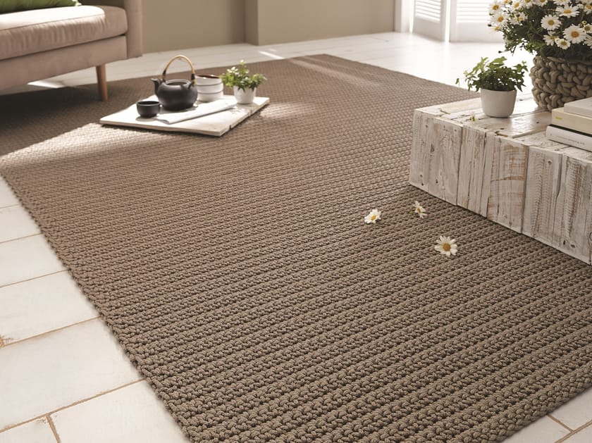 Rectangular fabric rug BARBADOS Space Art Collection By Besana Moquette