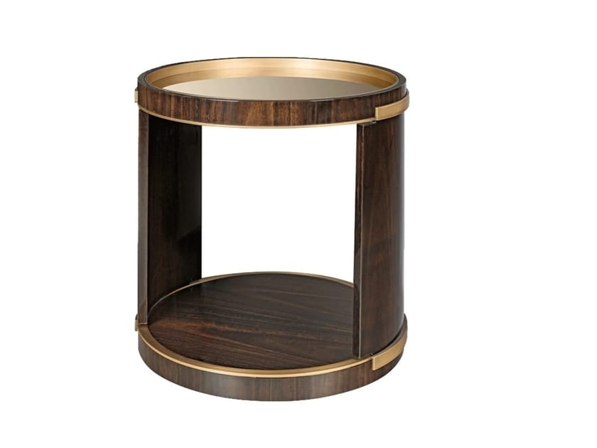 Round wood side table BARI By FRATO