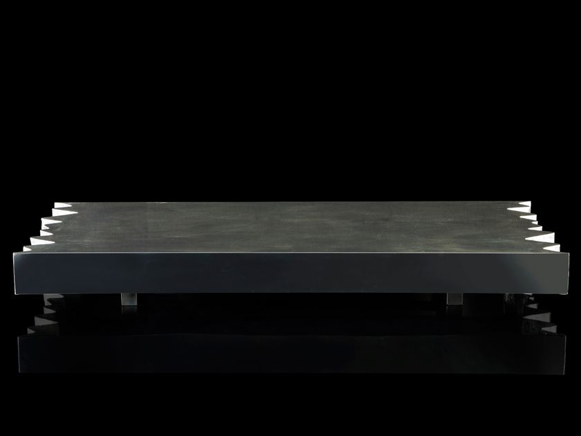 Low silver coffee table BE MINE XL By Henge design Massimo Castagna