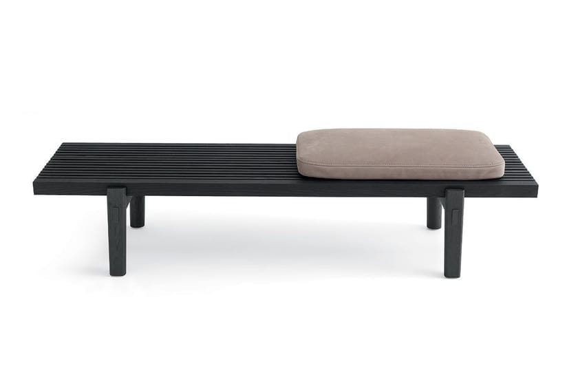 HOME HOTEL Wood veneer bench By Poliform | design Jean-Marie Massaud