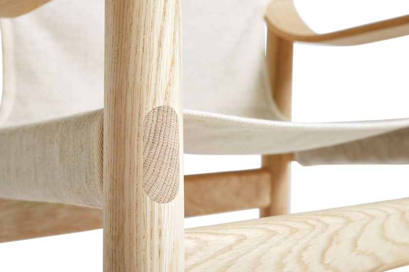 Canvas easy chair with armrests BERNARD CANVAS By Hay design Shane Schneck