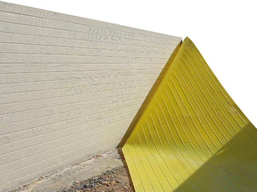 Matrix for fair faced concrete wall wood effect finish BETON-UNO W04 ...