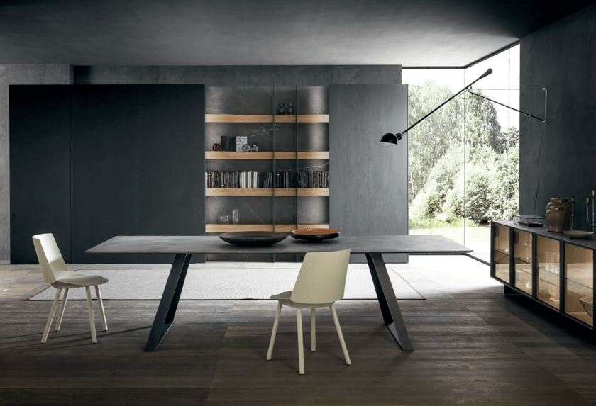 BLADE Libreria in legno con illuminazione By MODULNOVA | design Carlo Presotto, Andrea Bassanello