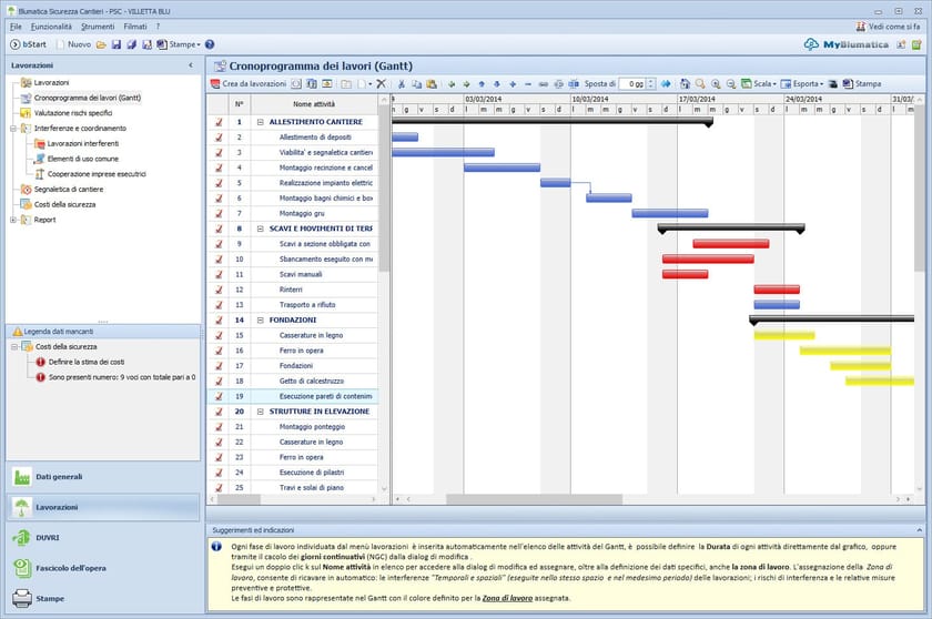 Gestión de cumplimiento y fases de obras de construcción Blumatica PSC Semplificato By Blumatica