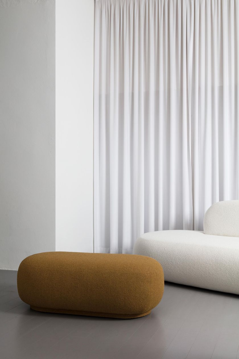 BOMBO | Oval pouf Oval fabric pouf By DOM Edizioni