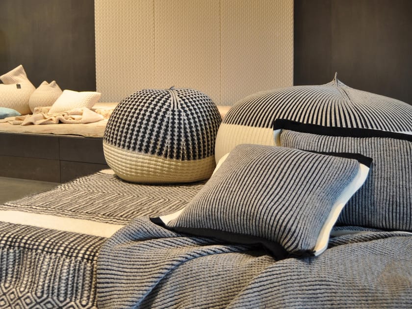 BONNET Square merino wool cushion By Casalis | design Liset Van der Scheer