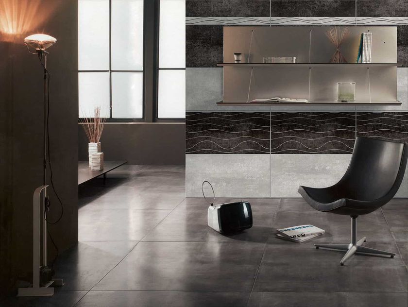 Porcelain stoneware wall/floor tiles with concrete effect BORA By ...