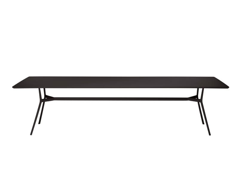 BRANCH Rectangular powder coated aluminium garden table By TRIBÙ