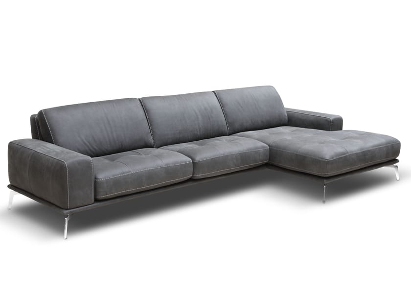 BRERA | Sofá con chaise-longue Sofá de cuero By Rossini Sofas