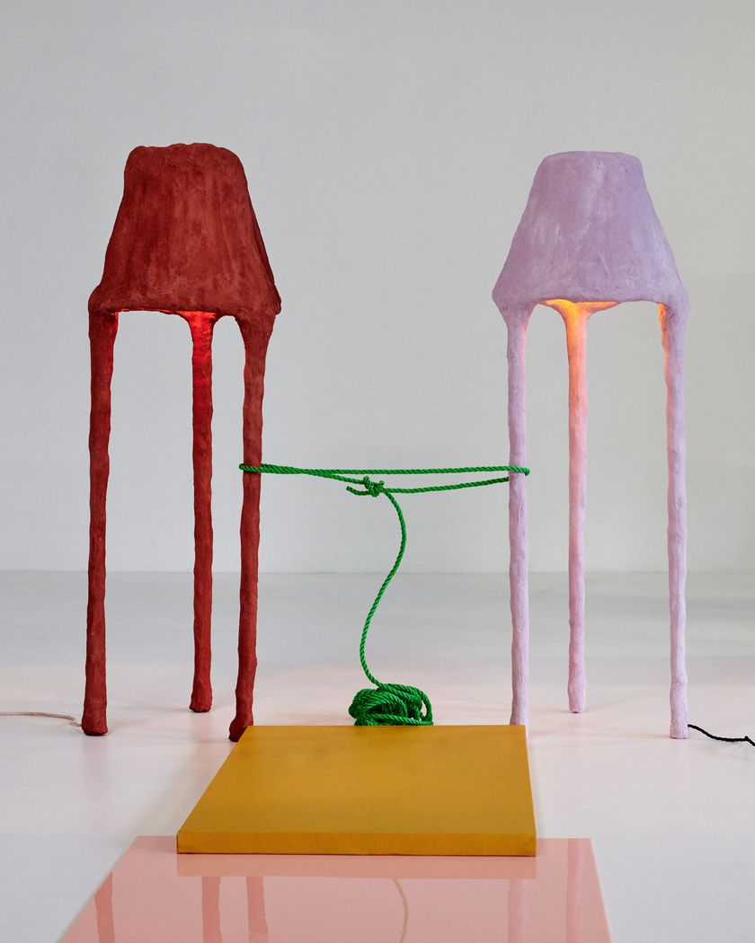 BRIGHT THINGS | Floor lamp Plaster and paper floor lamp By MOVIMENTO ...