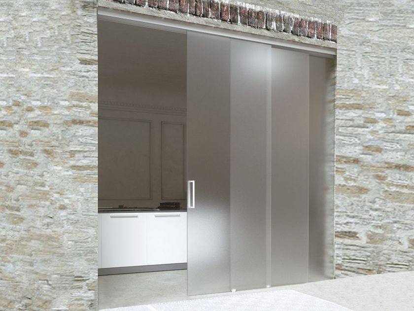 Sliding door track BRIXIA SINCRO 3 WAYS By Metalglas Bonomi