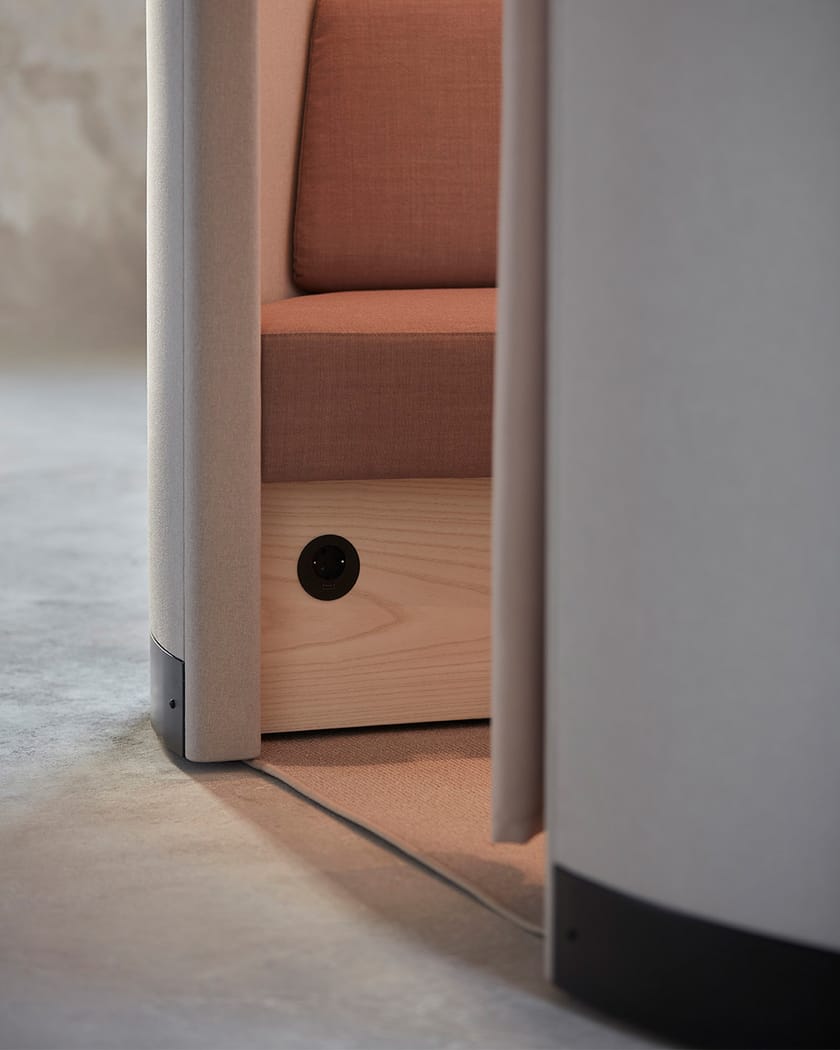 Acoustic fabric meeting pod BUILDUP POD R2 By Glimakra of Sweden