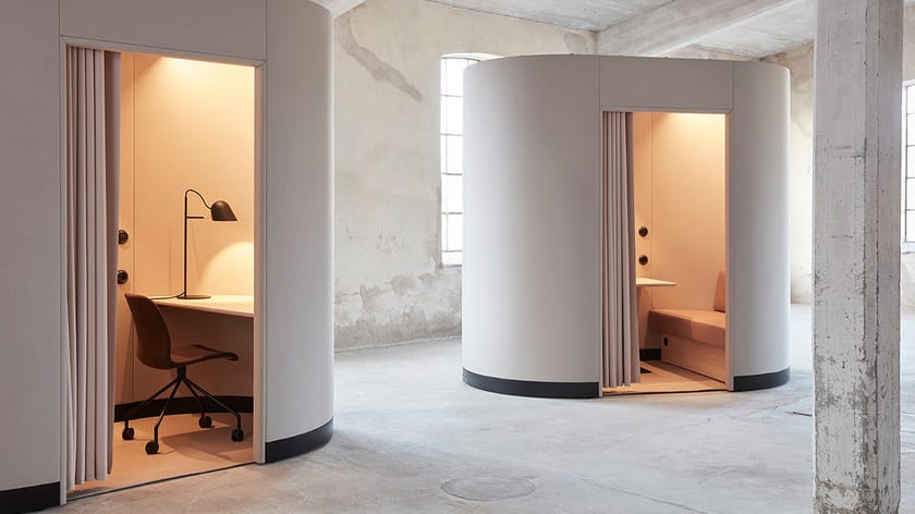 Acoustic fabric meeting pod BUILDUP POD R2 By Glimakra of Sweden