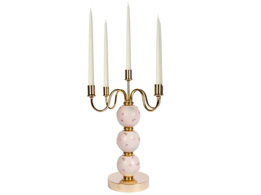 BUTTERFLY Porcelain candlestick By VILLARI