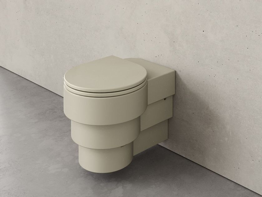 Wall-hung ceramic toilet CALLIPYGE CREAM Callipyge Collection By Trone