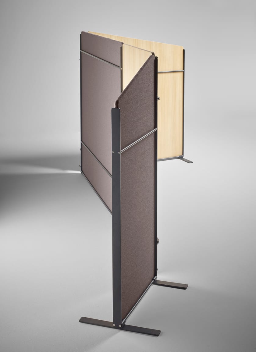 Modular laminate office screen CALM 70 By SELLEX design Mario Ruiz