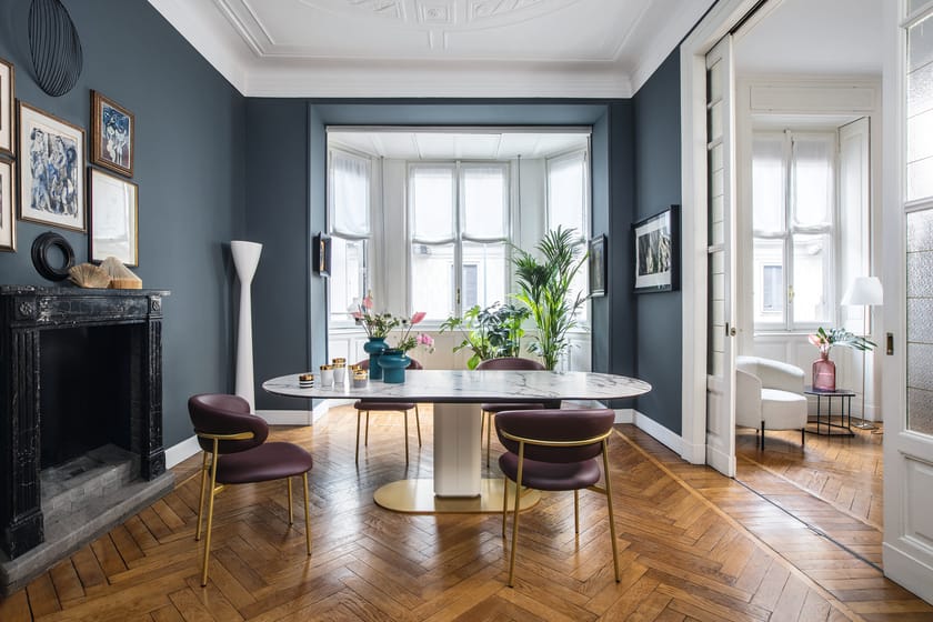 CAMEO Marble table By Calligaris | design Gino Carollo