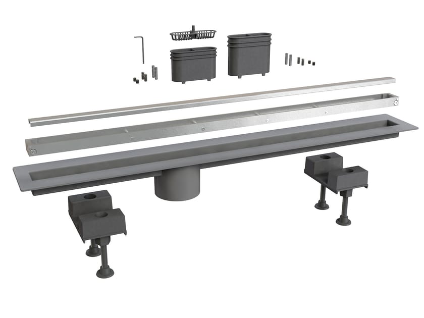 CANALISSIMA – SIDE DRAIN 6825AC80S Rigole de douche en acier inoxydable ...